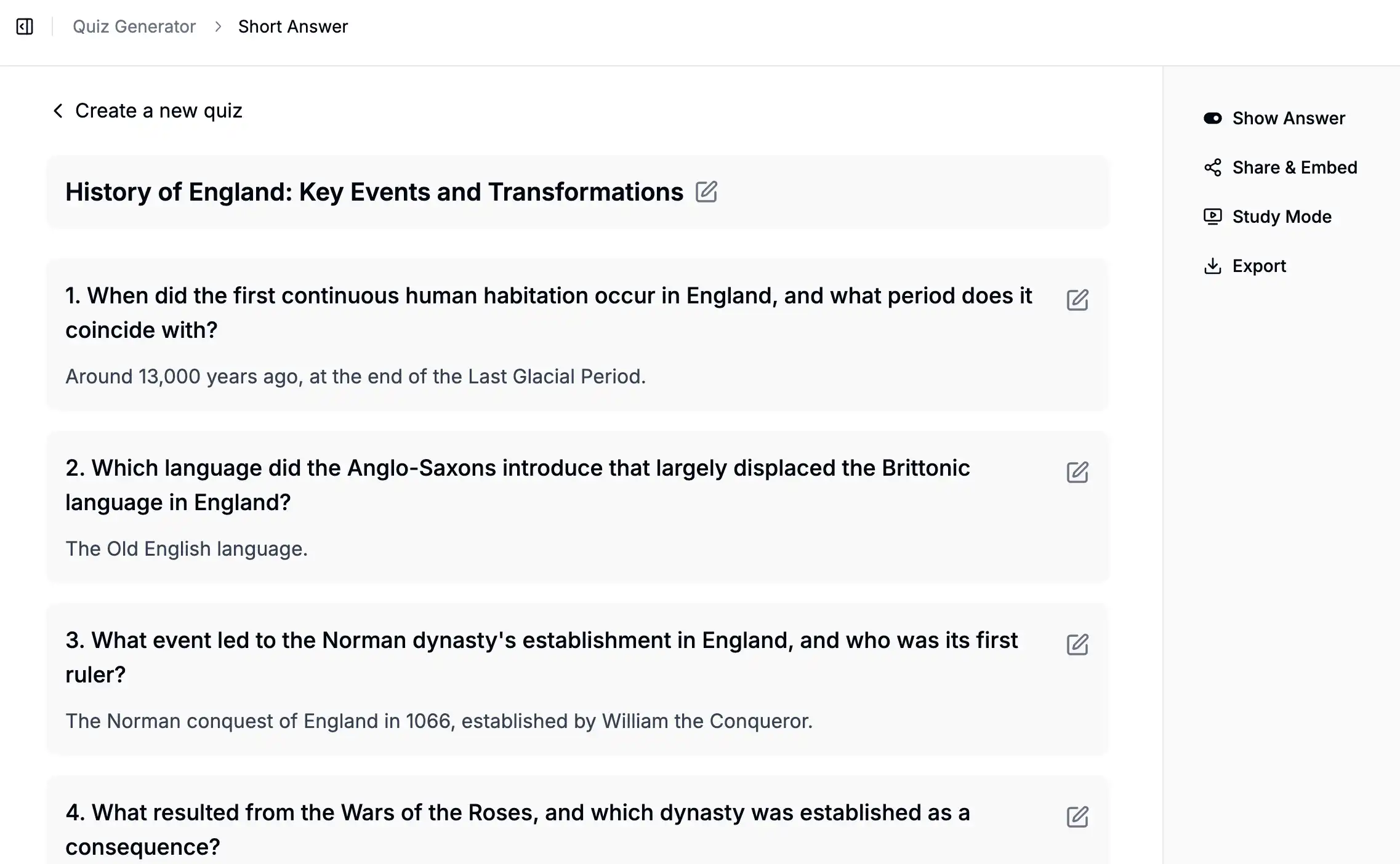 AIQuizGen — AI Short Answer Quiz Generator